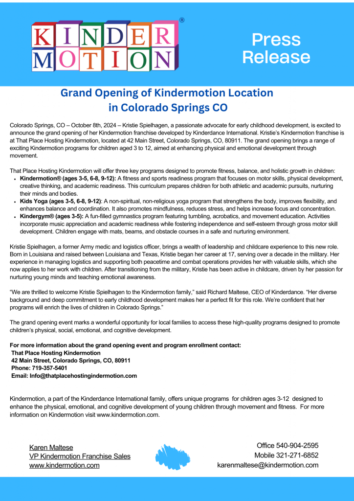 Kindermotion Colorado Franchise Grand Opening - Kinderdance | Kids ...